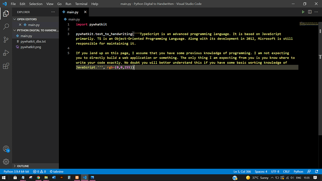 Python 01how To Convert Digital Notes To Handwritten Notes